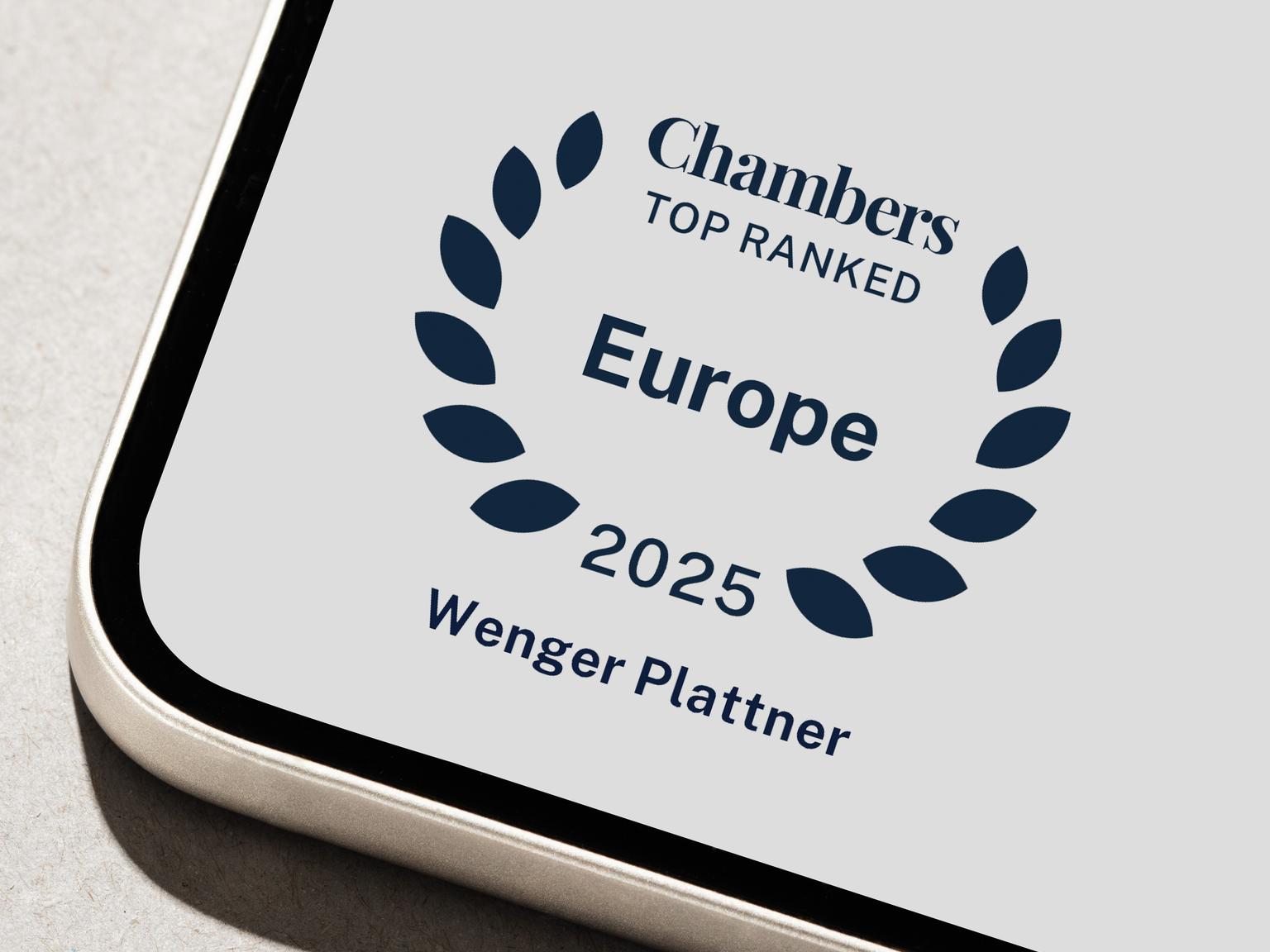 Chambers Europe 2025 | Wenger Plattner